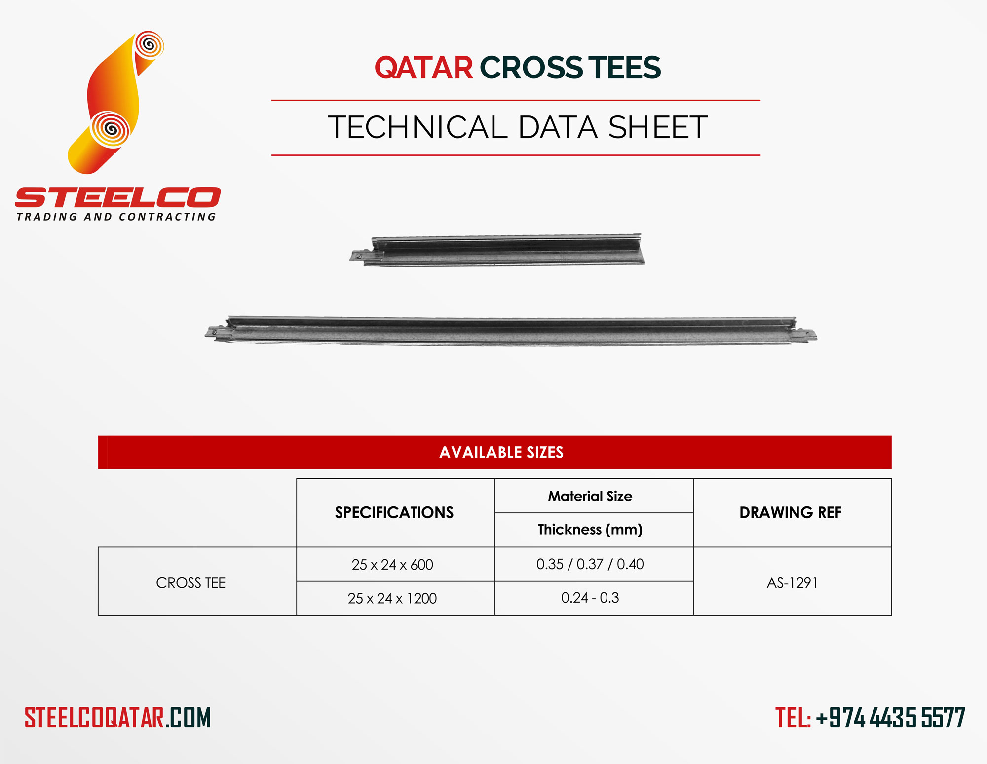 QATAR CROSS TEE – Steelco Trading And Contracting