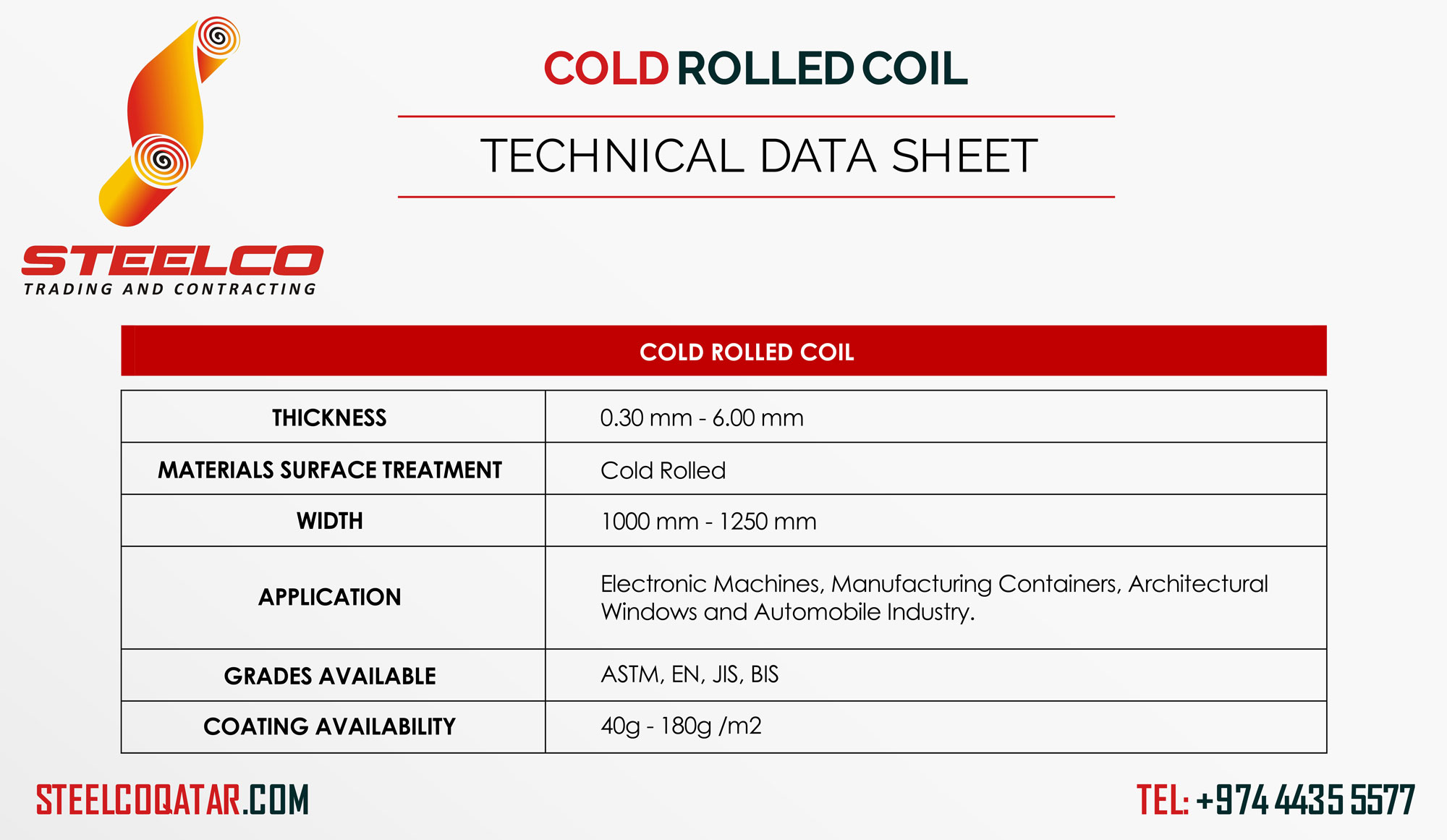 COLD ROLLED COIL – Steelco Trading And Contracting