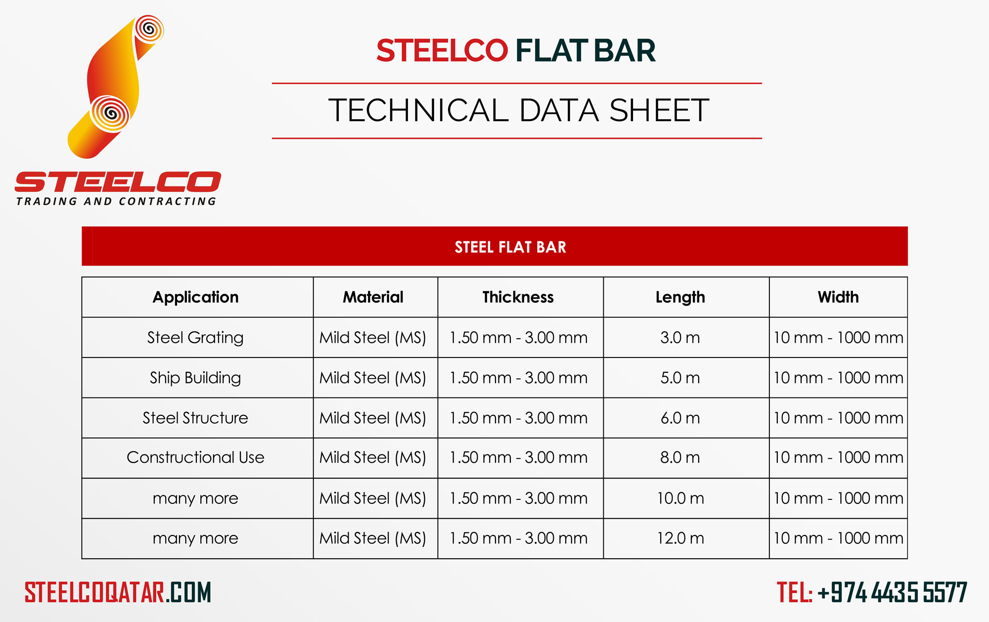 QATAR FLAT BAR – Steelco Trading And Contracting